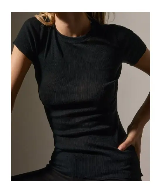 JAMES PERSE Cotton Cashmere Blend Ribbed Crew