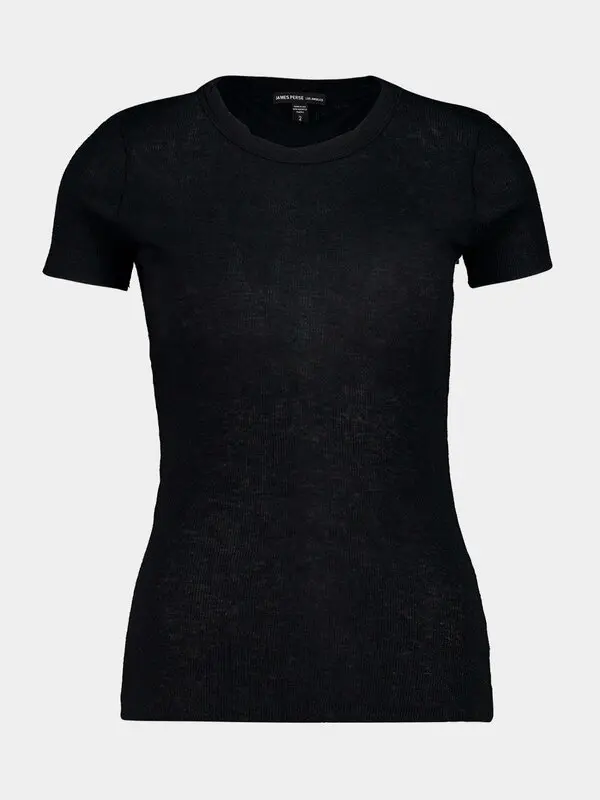 JAMES PERSE Slim Cashmere T-shirt - Black