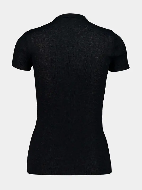 JAMES PERSE Slim Cashmere T-shirt - Black