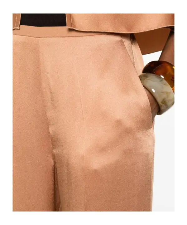FORTE_FORTE Satin-finish Wide-leg Trousers