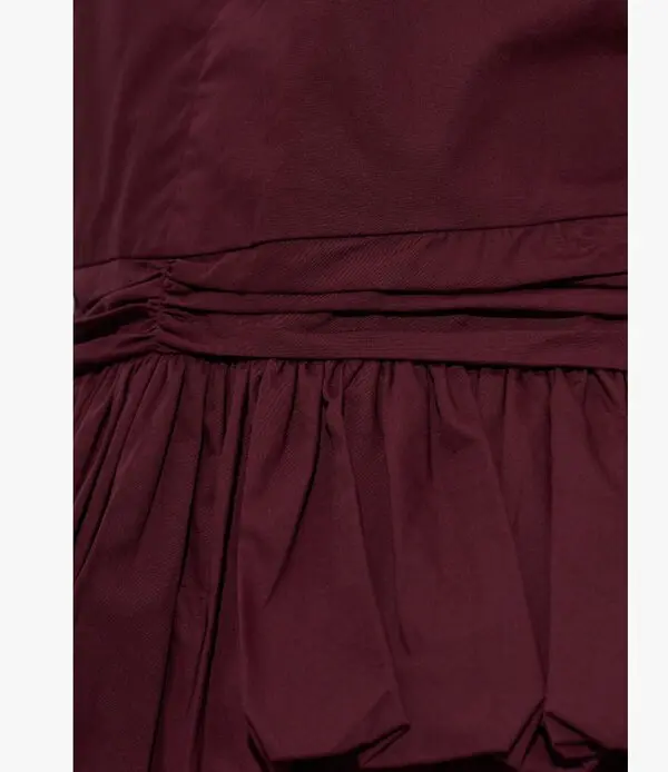 ROTATE BY BIRGER CHRISTENSEN Puff Sleeve Peplum Top - Black