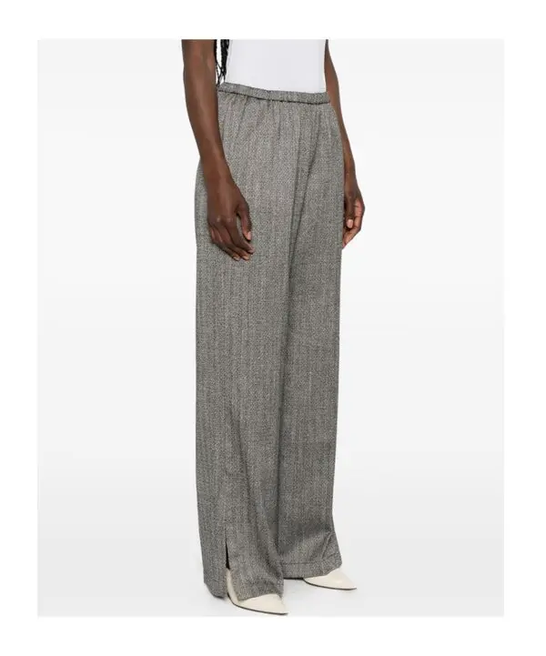 FORTE_FORTE Elastic-waist Casual Trousers