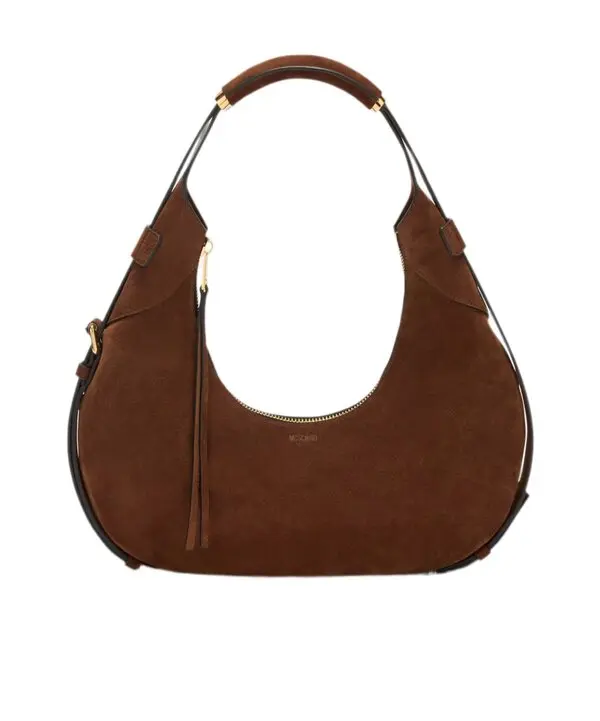 Moschino Suede Shoulder Bag - Brown