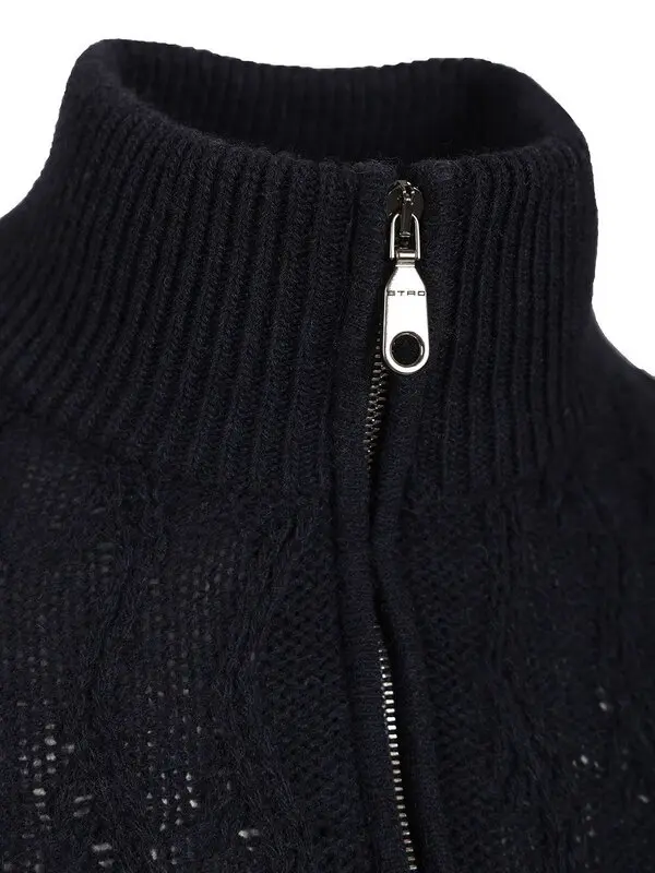 Etro Roma Knitted Quarter Zip Cashmere Jumper