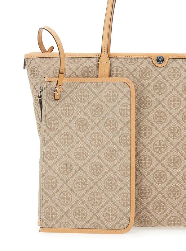 Tory Burch T-monogram Zip Shopper Bag