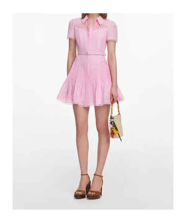 SELF-PORTRAIT Embroidered Lace Mini Dress