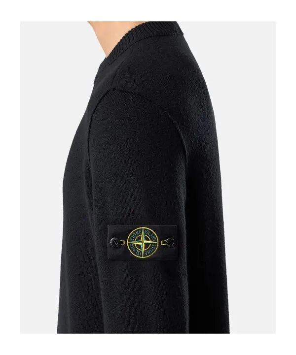Stone Island Loose-fit Crewneck Jumper With Ribbed Trims