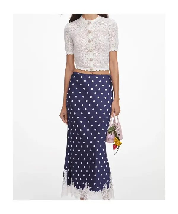 SELF-PORTRAIT Openwork Knit Top