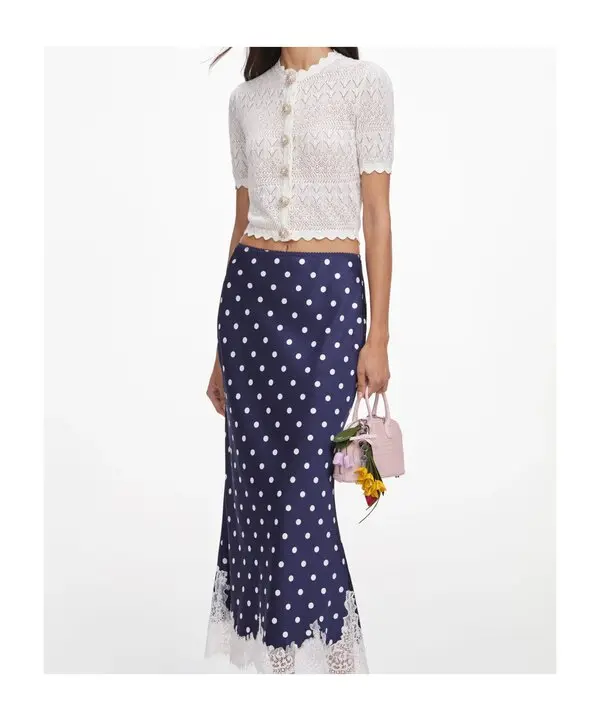 SELF-PORTRAIT Openwork Knit Top