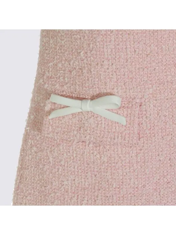 SELF-PORTRAIT Boucle Lace Collar Mini Dress - Pink