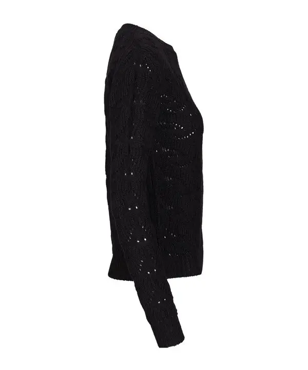 Etro Open Work Crewneck Wool Sweater