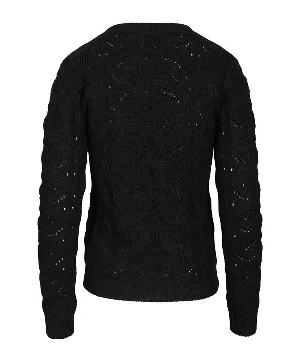Etro Open Work Crewneck Wool Sweater