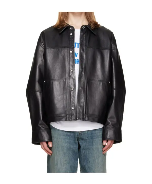 Helmut Lang Lapel Leather Jacket