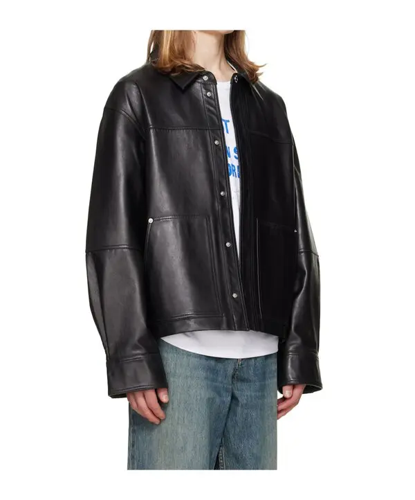 Helmut Lang Lapel Leather Jacket