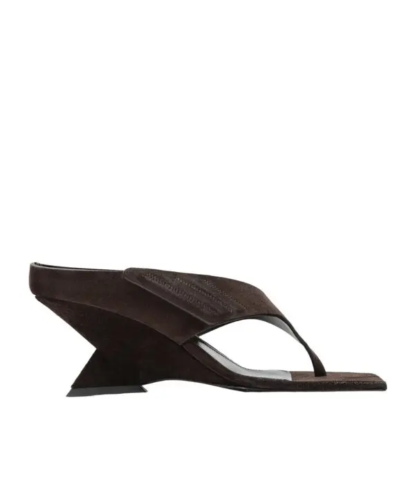 Attico Cheope Thong Sandals - Black