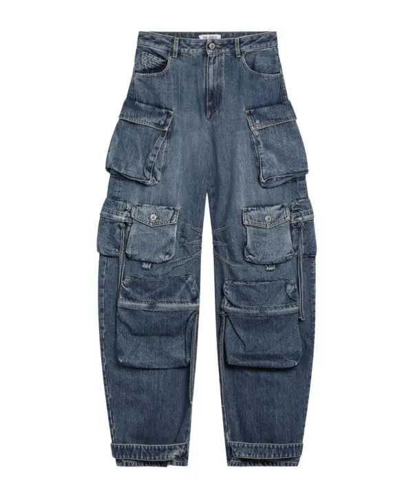 Attico Multi-pocket Cargo Jeans - Blue