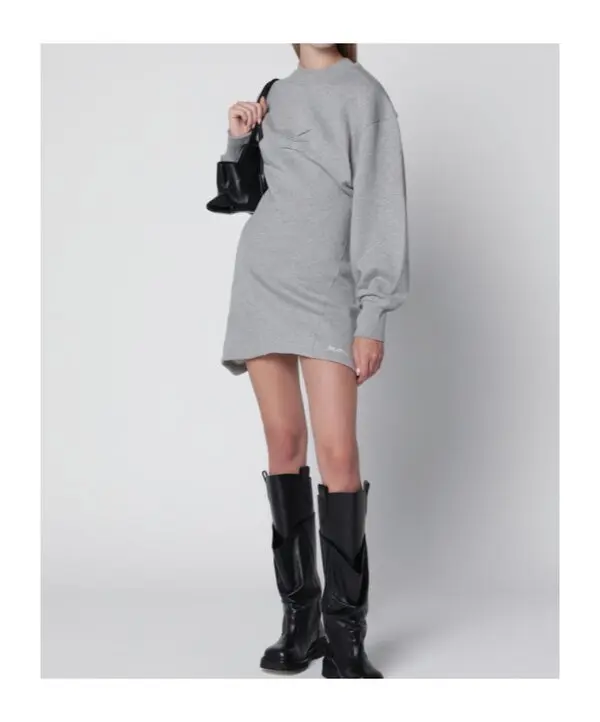 Attico Melange Cotton Jersey Mini Dress