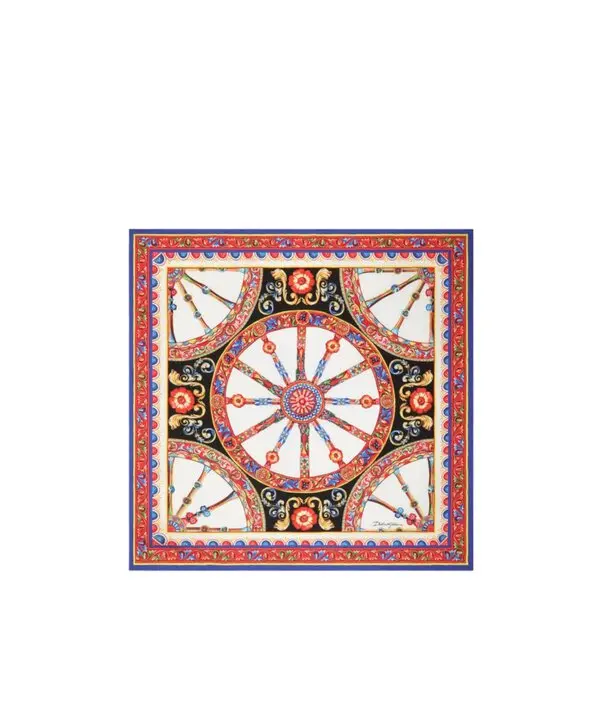 Dolce & Gabbana 70x70 Carretto-print Silk Twill Scarf - Multicolor