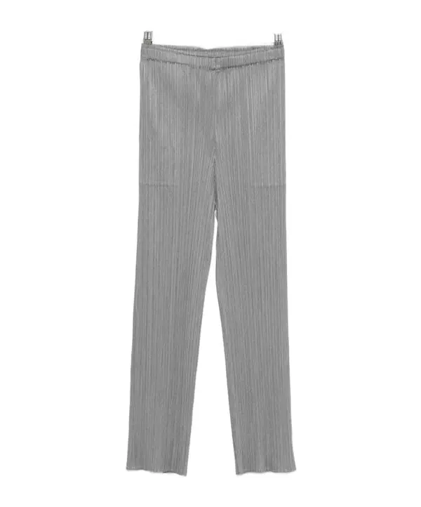 PLEATS PLEASE BY ISSEY MIYAKE Elastic-waist Casual Trousers - Gray