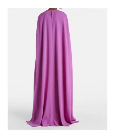 Oscar De La Renta Caped Silk-blend Gown