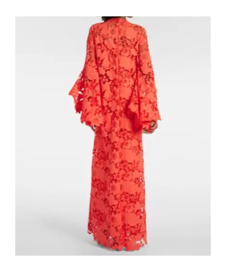 Oscar De La Renta Floral Lace Kaftan