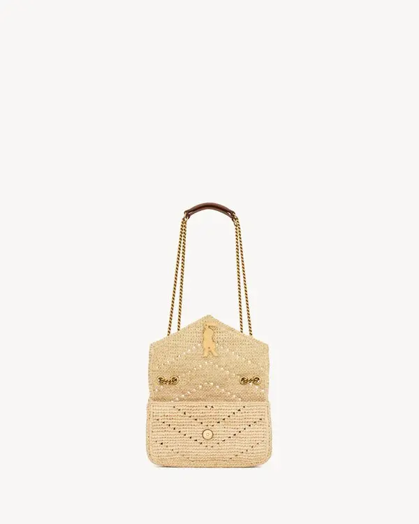 Saint Laurent Loulou Mini In Raffia