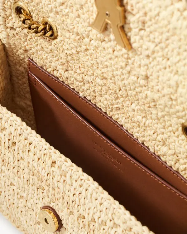 Saint Laurent Loulou Mini In Raffia