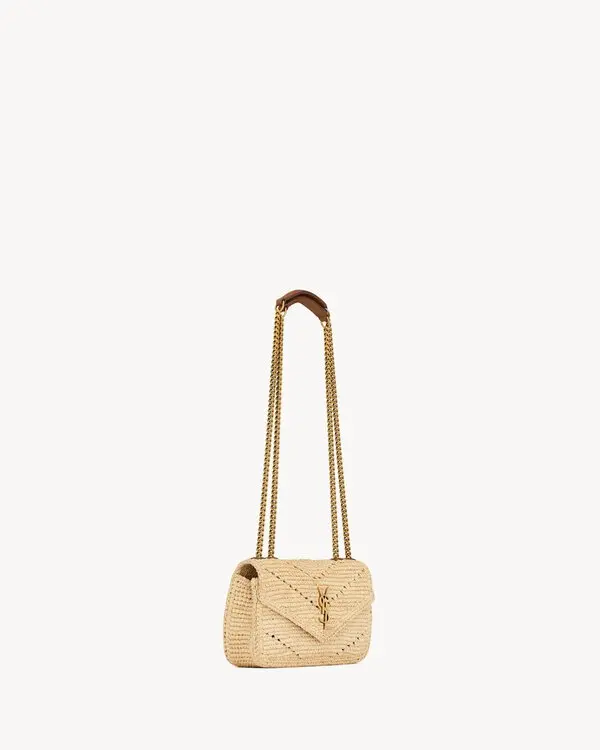 Saint Laurent Lou Mini Shoulder Bag - Nude