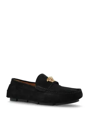 Versace Medusa Plaque Slip-on Loafers