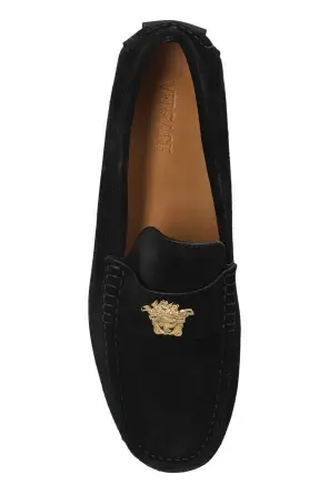 Versace Medusa Plaque Slip-on Loafers