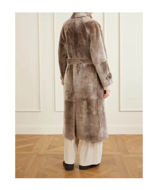 Brunello Cucinelli Belted Shearling Coat