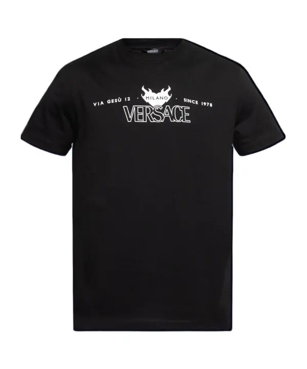Versace Logo-printed Crewneck T-shirt