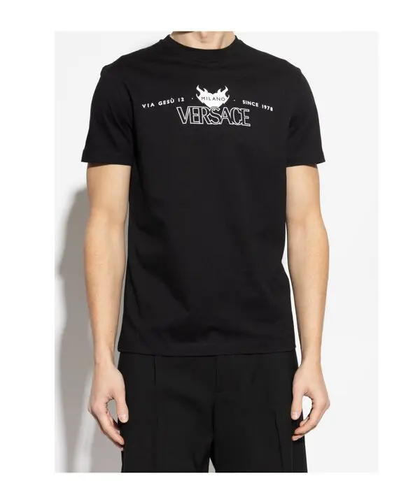 Versace Logo-printed Crewneck T-shirt