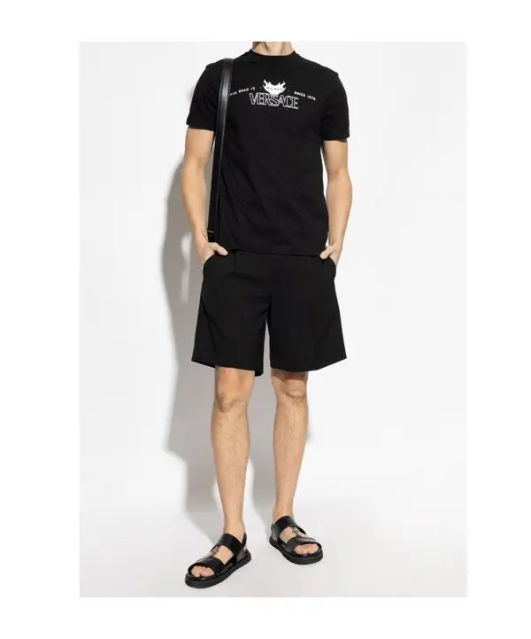 Versace Logo-printed Crewneck T-shirt