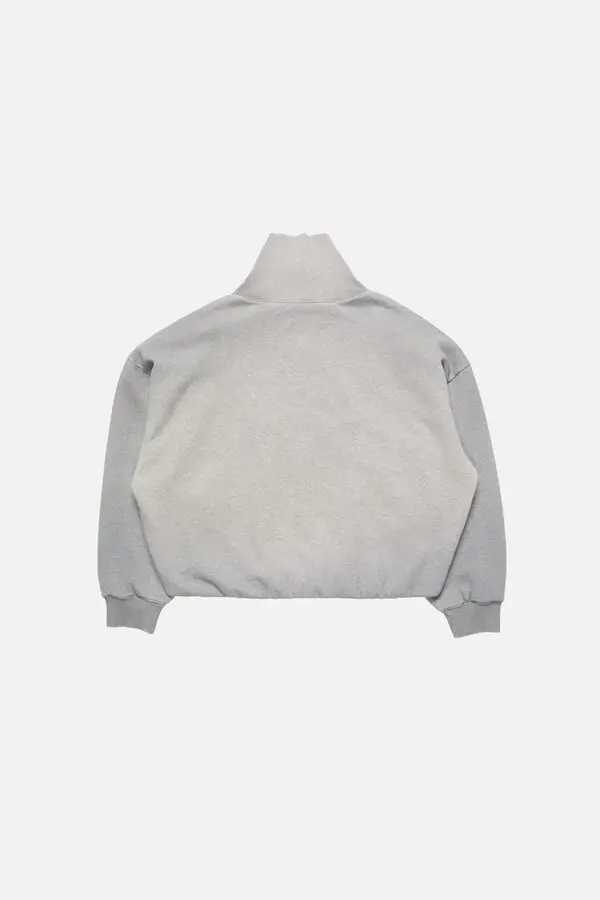 Acne Studios High Neck Logo Sweatshirt - Mixed Gray