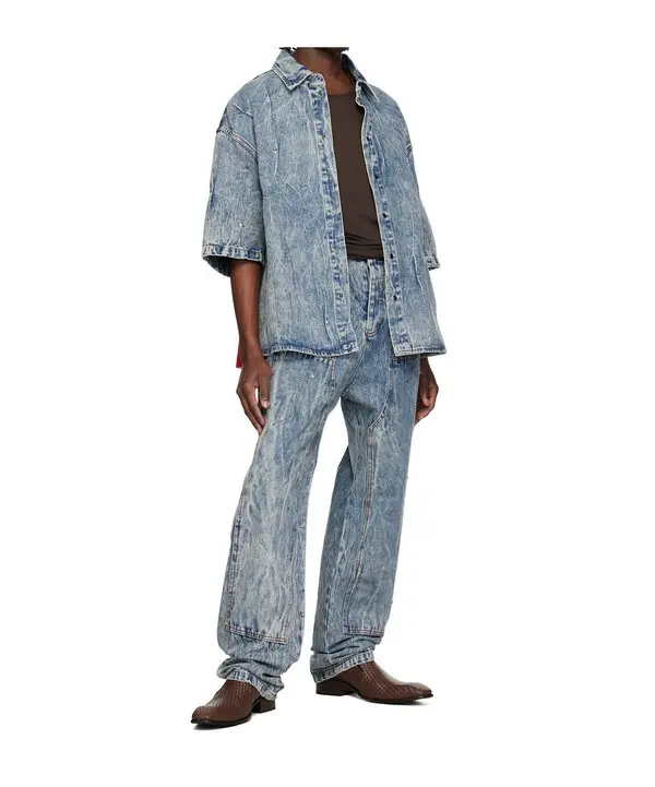 KUSIKOHC Workwear Jeans With Multiple Rivets