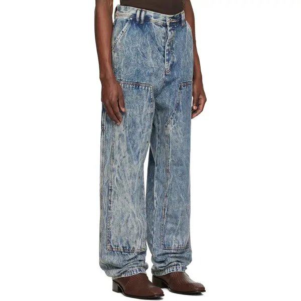 KUSIKOHC Workwear Jeans With Multiple Rivets