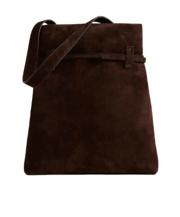 Manu Atelier Tote Du Jour Belt-detailed Tote Bag - Deep Brown