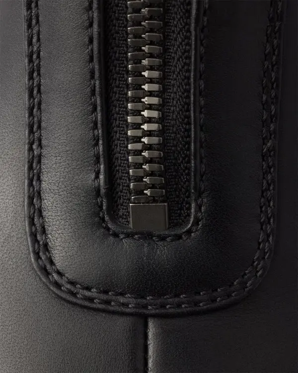 Prada Leather Zipper Booties