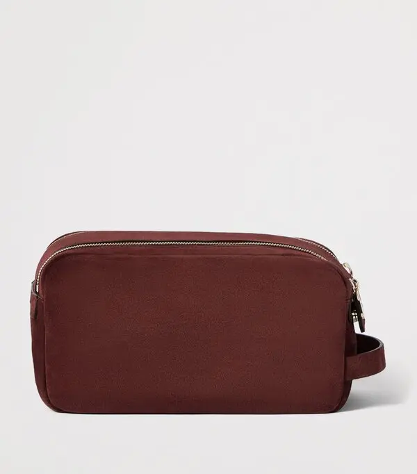 Brunello Cucinelli Suede Zipped Wash Bag