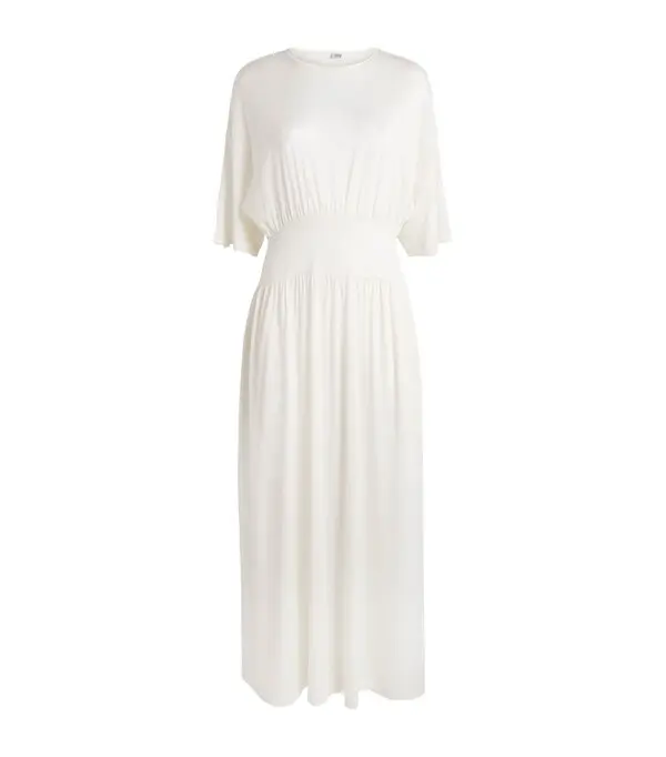 TOTEME Cotton-silk T-shirt Midi Dress - Ivory