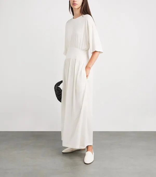 TOTEME Cotton-silk T-shirt Midi Dress