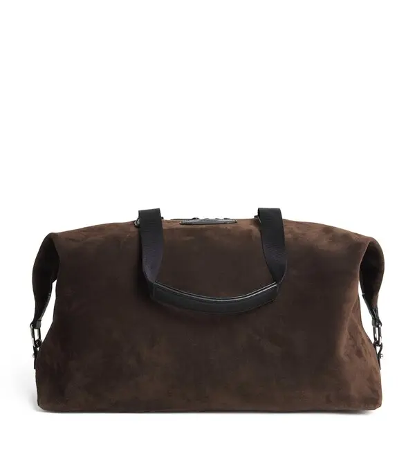 Brioni Cashmere Suede Via Veneto Duffle Bag - Brown