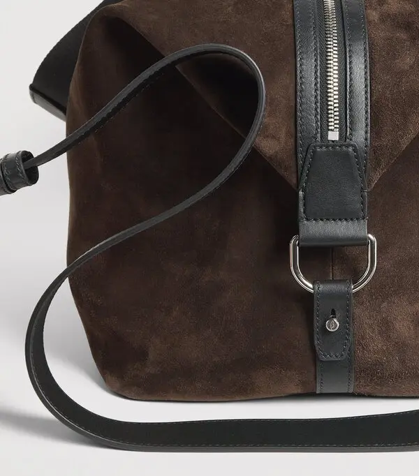 Brioni Cashmere Suede Via Veneto Duffle Bag