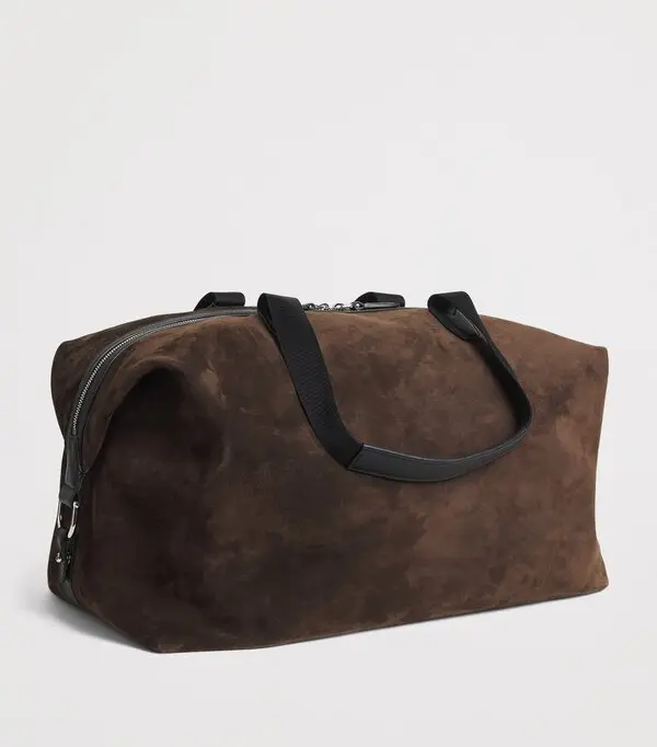Brioni Cashmere Suede Via Veneto Duffle Bag - Brown
