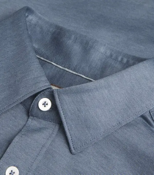 Canali Cotton-lyocell Jersey Shirt - Blue