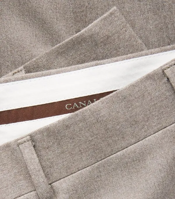 Canali Wool Straight Trousers
