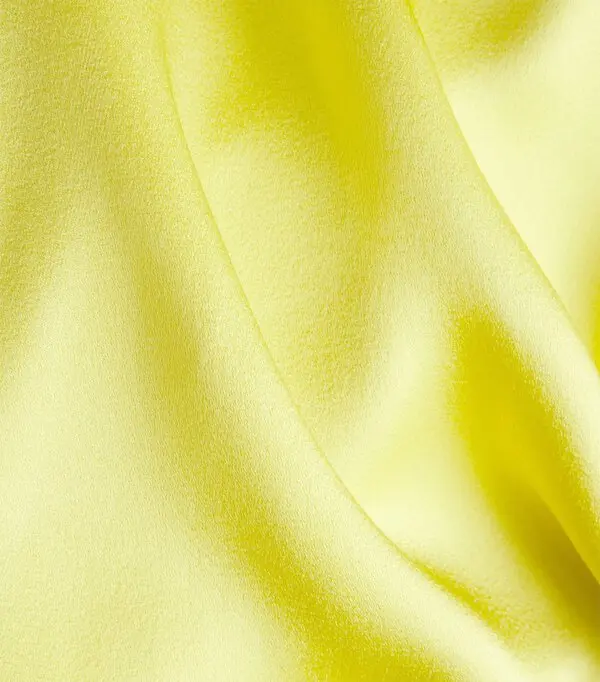 Victoria Beckham Satin Halterneck Midi Dress - Yellow