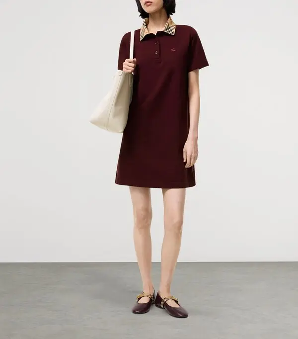 Burberry Cotton Check-collar Polo Shirt Mini Dress