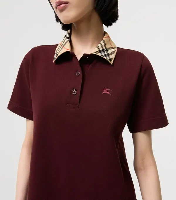 Burberry Cotton Check-collar Polo Shirt Mini Dress